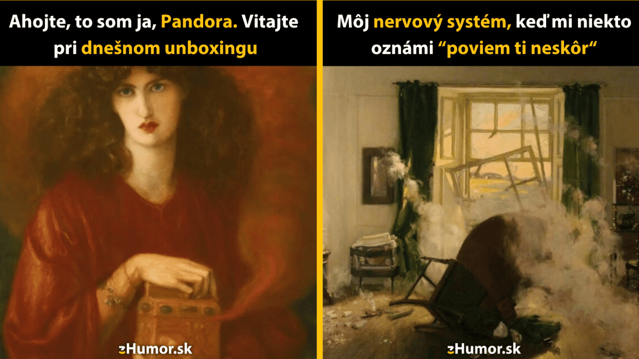 Dávka smiechu: 10 klasických obrazov pretvorených na vtipné memečka