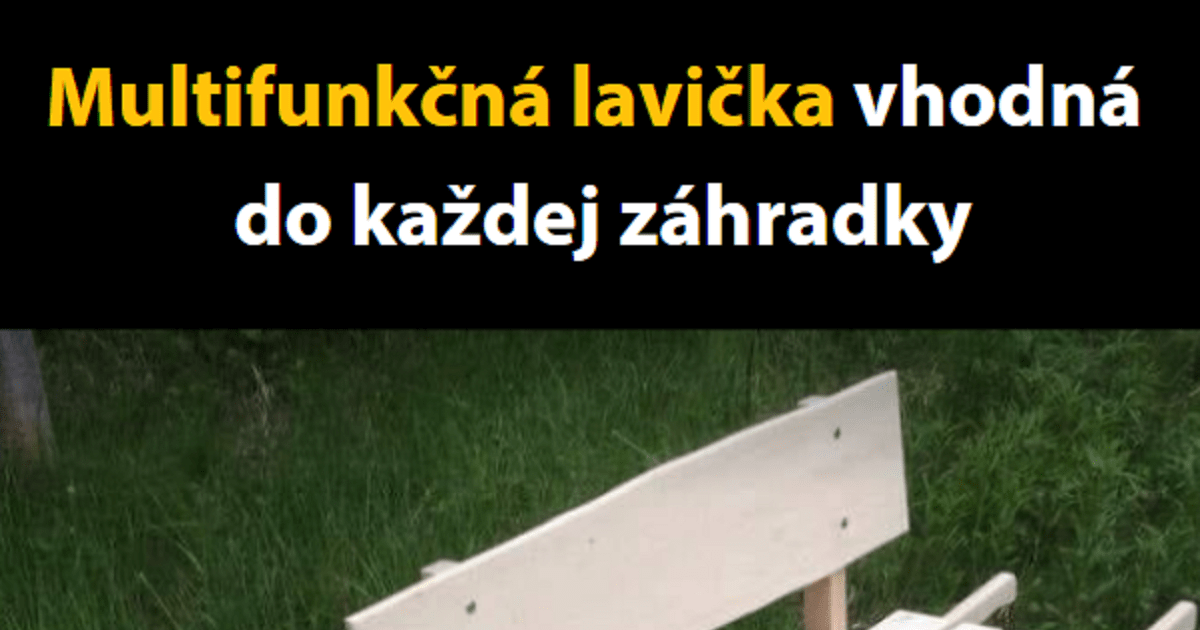 Lavička, ktorú by chcel mať domá každý chlap